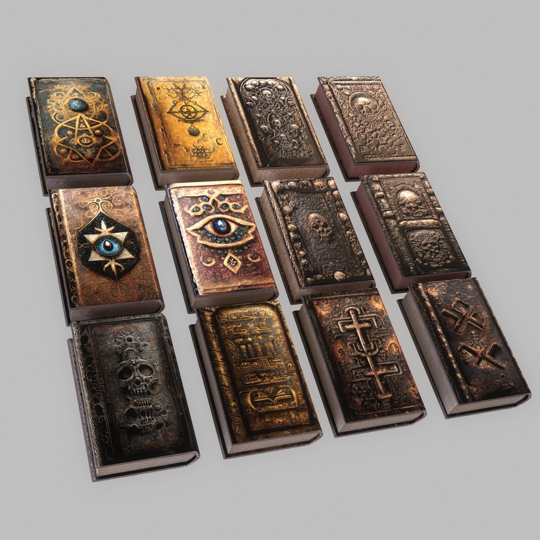 Ancient Magic Books Pack 12 3D Model - TurboSquid 1950297