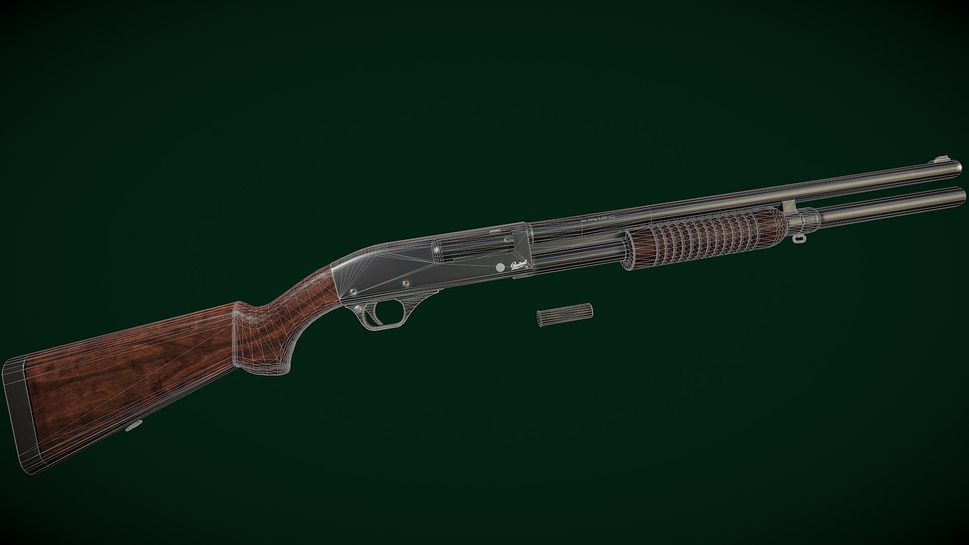 3d Model Shotgun Baikal Mp-133