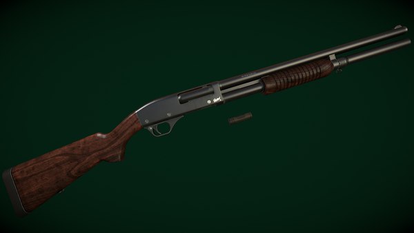 3d model shotgun baikal mp-133