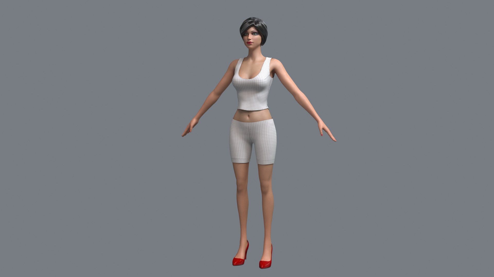 Cloth Short Female Mannequin Model - TurboSquid 1507318