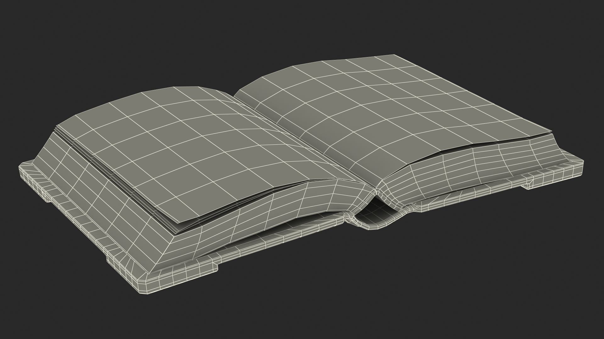 Old Brown Ornate Open Book Model - TurboSquid 1780559