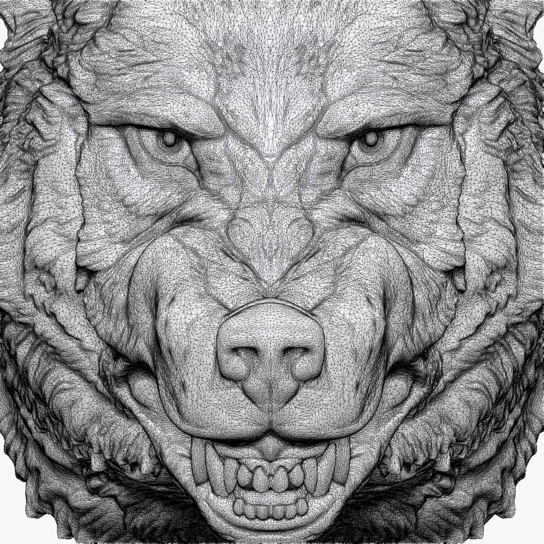 Wolf Head 3D Model - TurboSquid 1216626