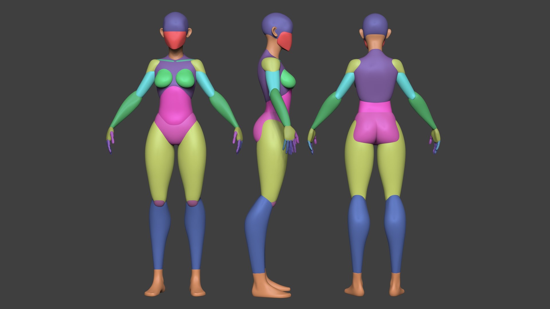 Stylized Female Basemesh 3D Model - TurboSquid 2347466