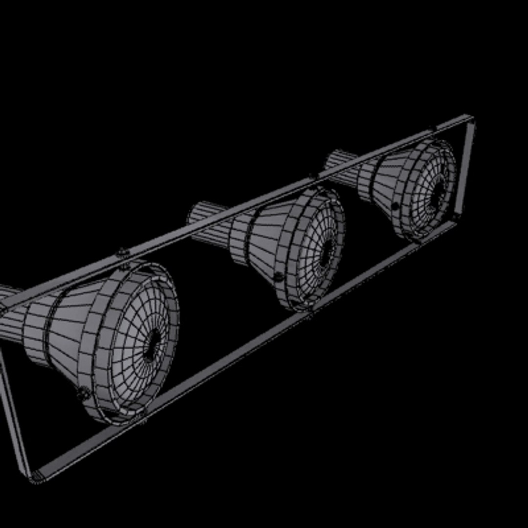 3d Model Rigged Track Lighting