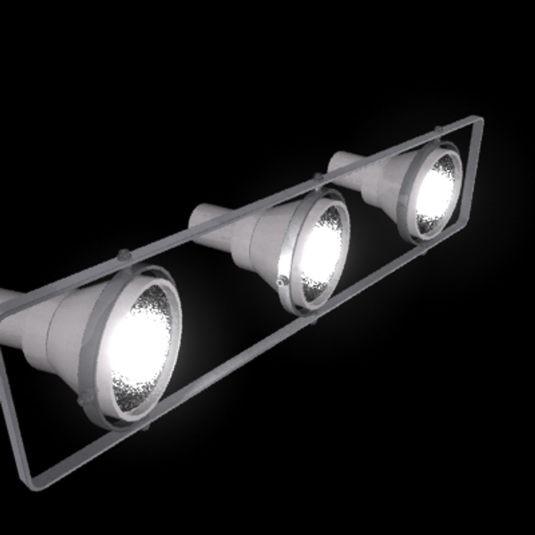 3d Model Rigged Track Lighting