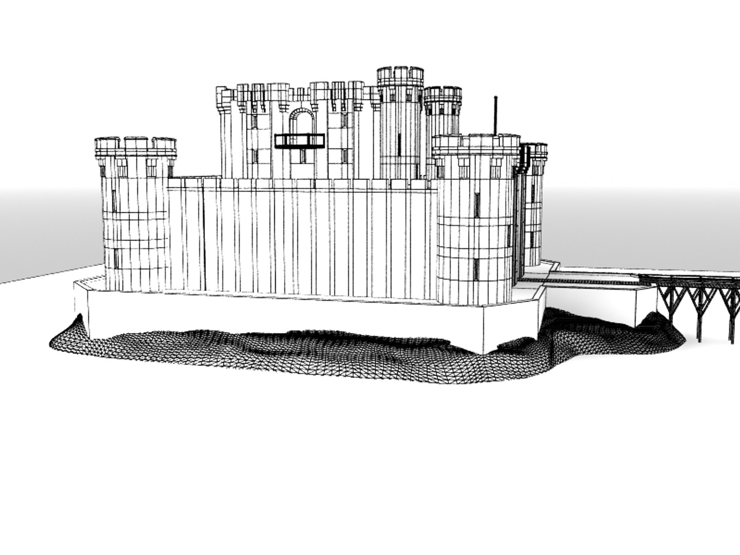 3d medieval castle model