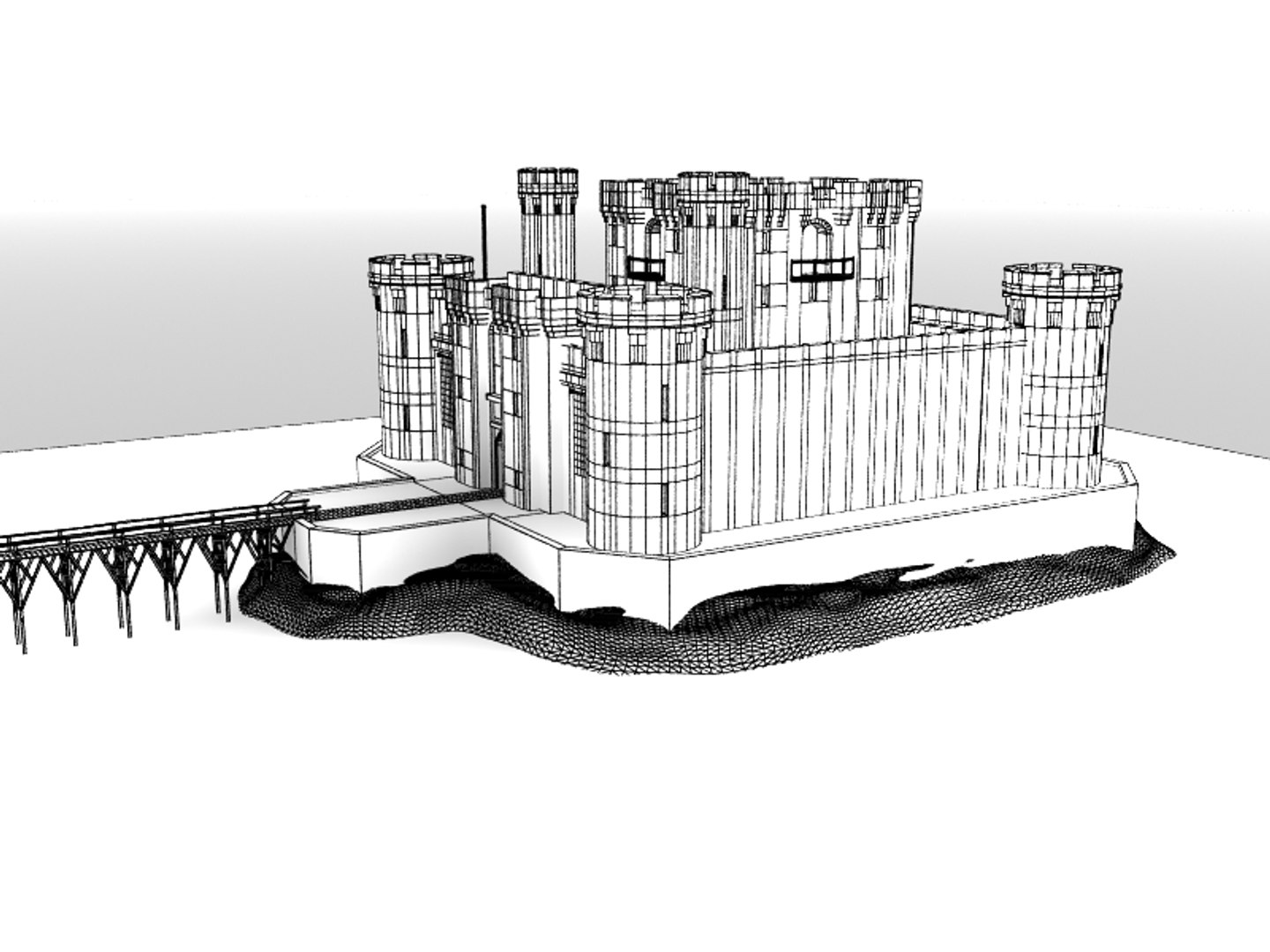 3d medieval castle model