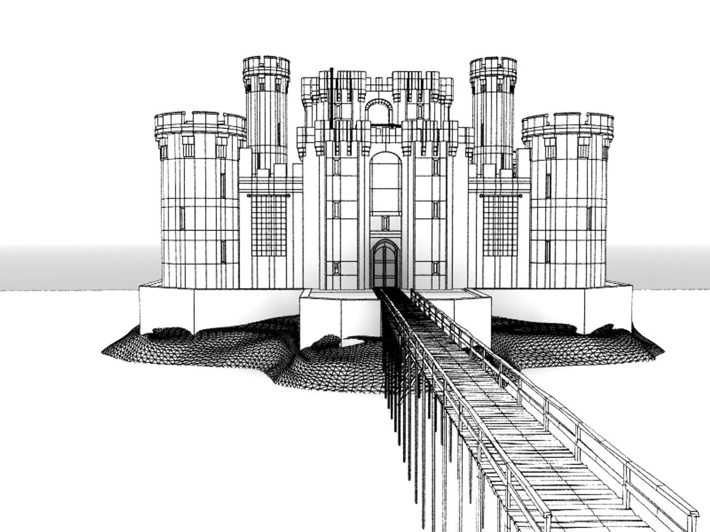 3d medieval castle model
