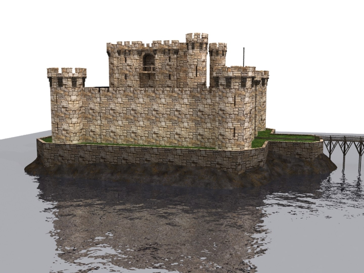 3d medieval castle model