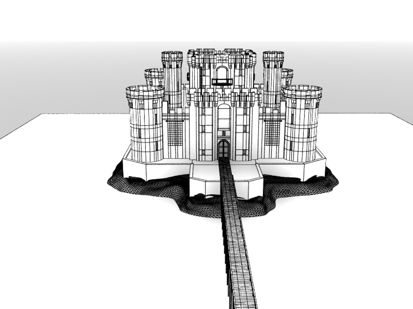 3d medieval castle model