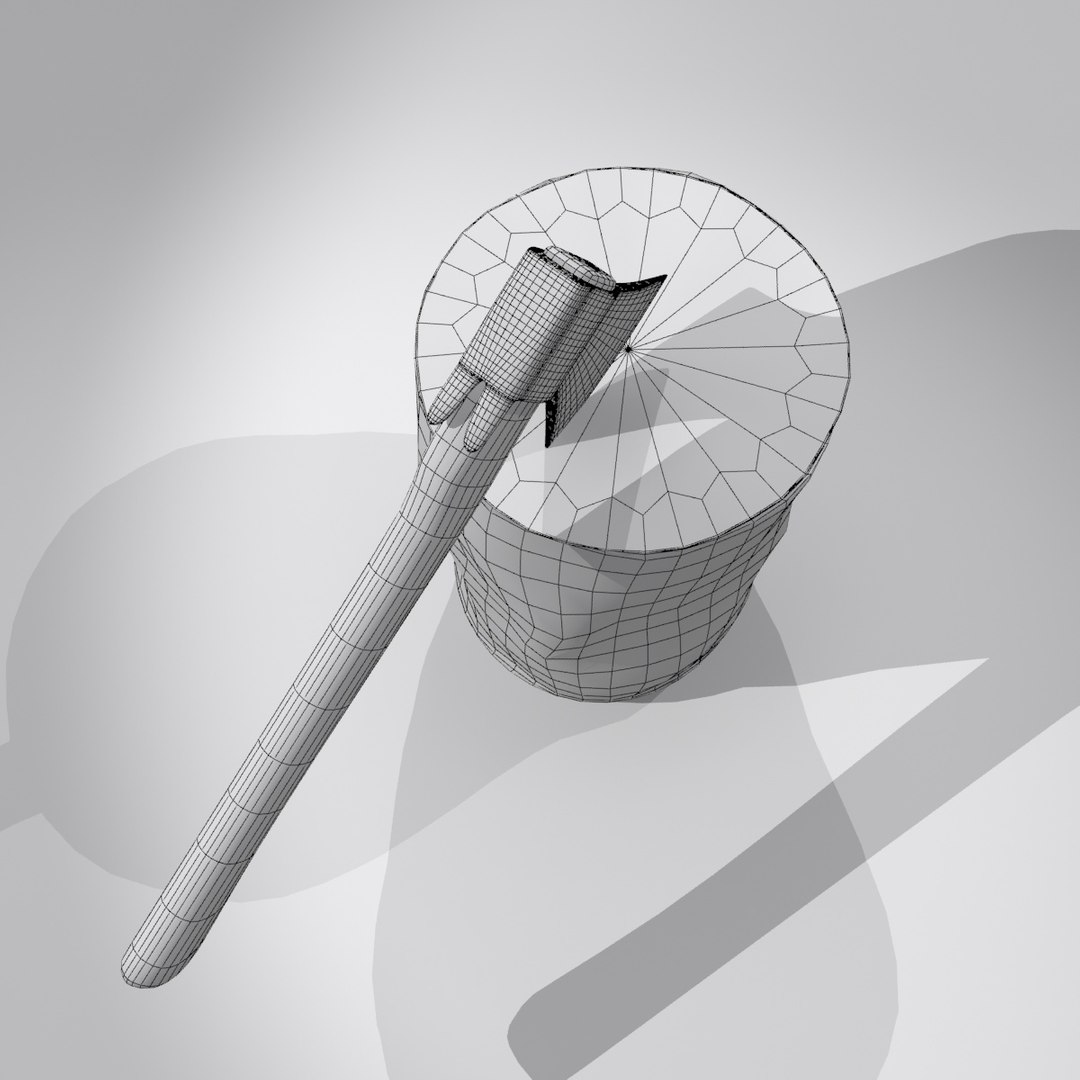 Axe Chopping Block 3d Model