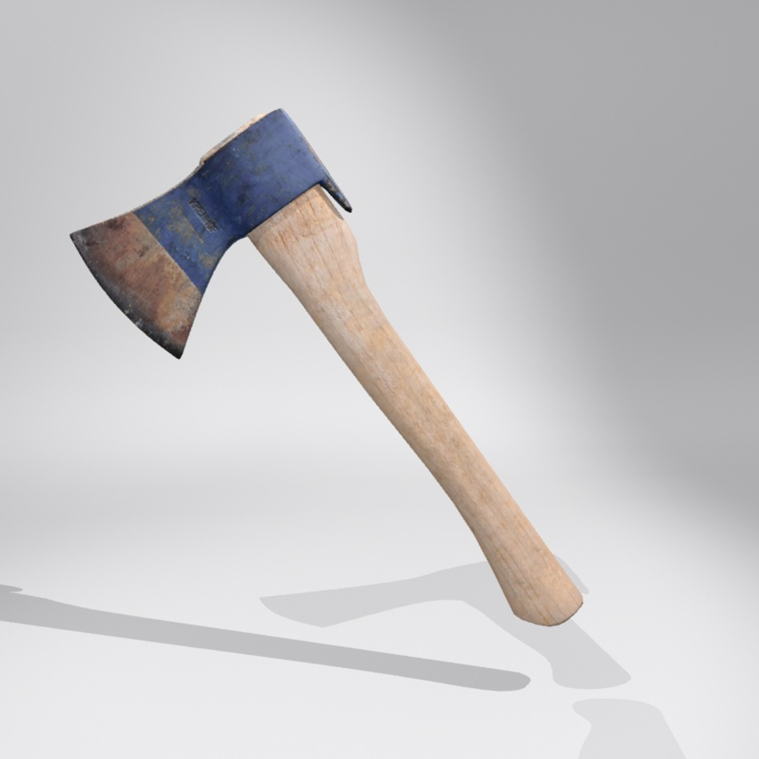 Axe Chopping Block 3d Model
