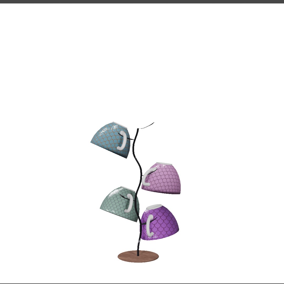 3D 4 Cups On A Stand - TurboSquid 1924847