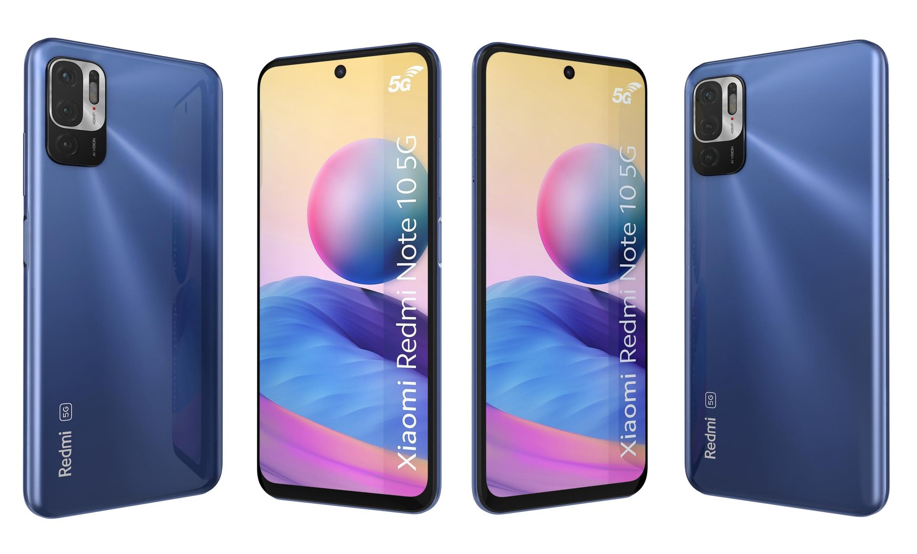 Xiaomi Redmi Note 10 5G Nighttime Blue 3D model - TurboSquid 1808124