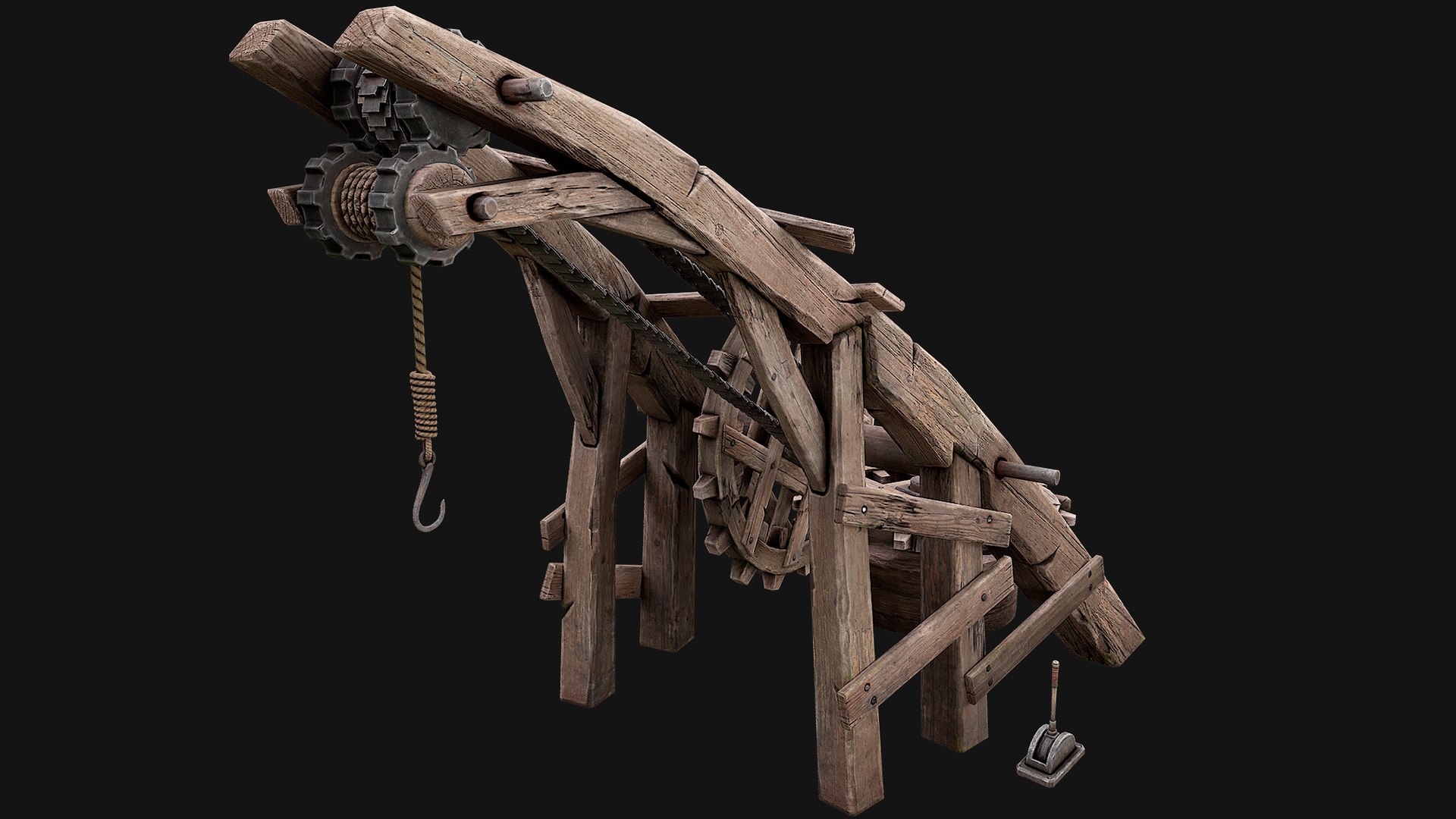 Steampunk Crane Lift 3D model - TurboSquid 2089597