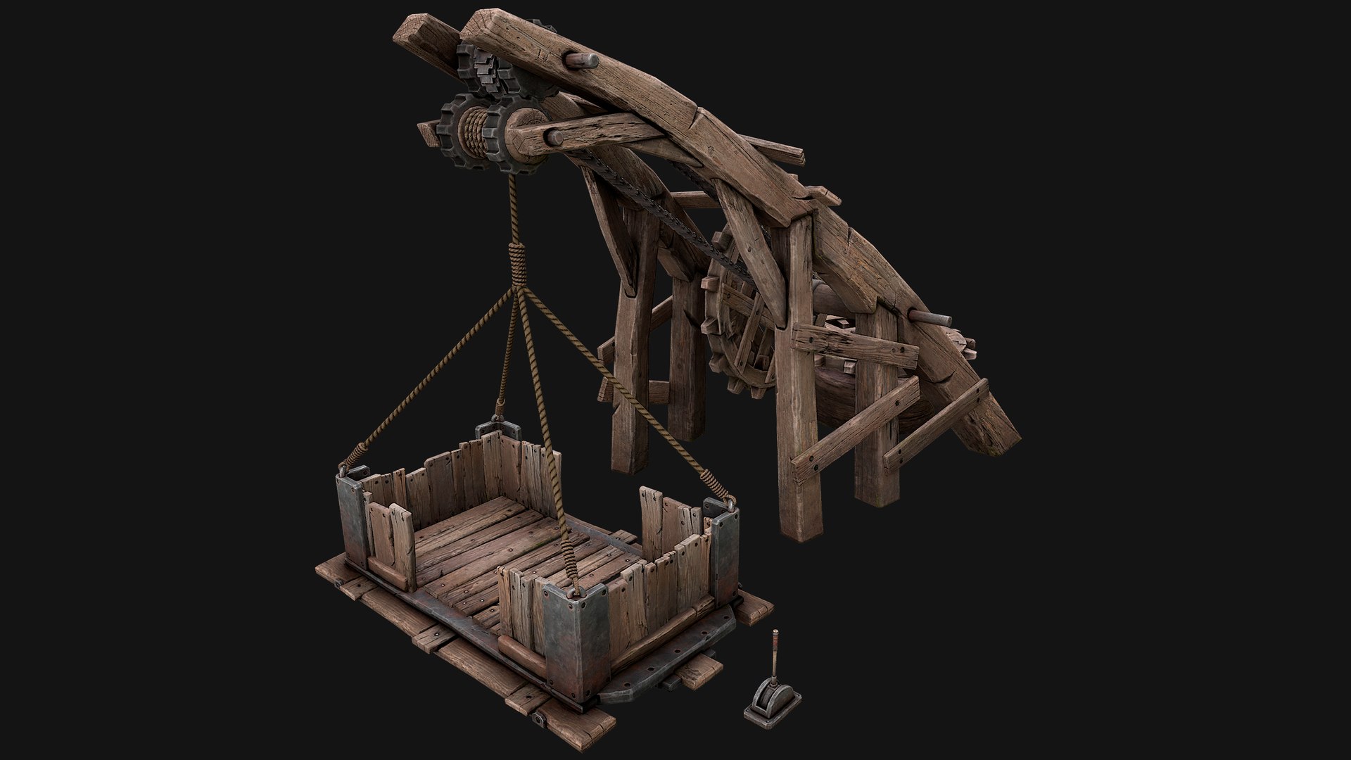 Steampunk Crane Lift 3D model - TurboSquid 2089597