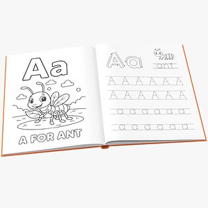 coloring book 3d model