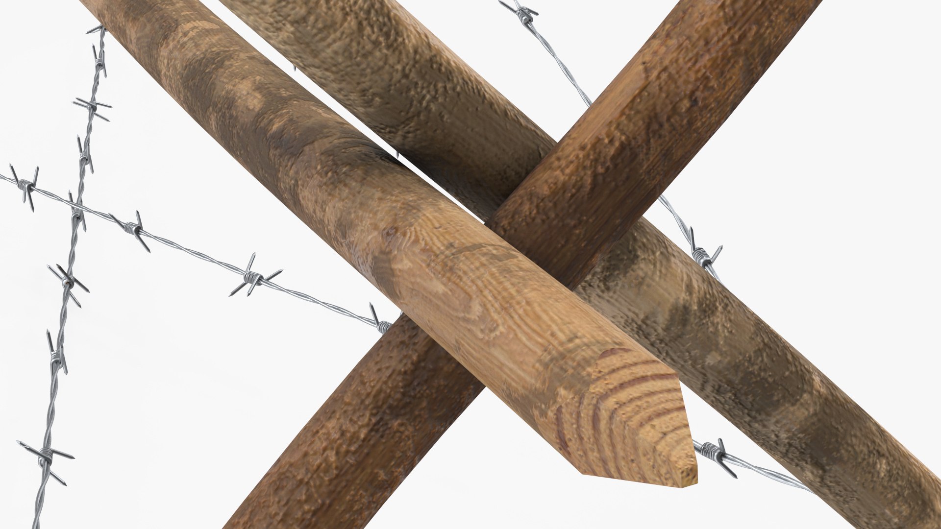 3D Knife Rest Barbed Wire Obstacle Model - TurboSquid 1715663