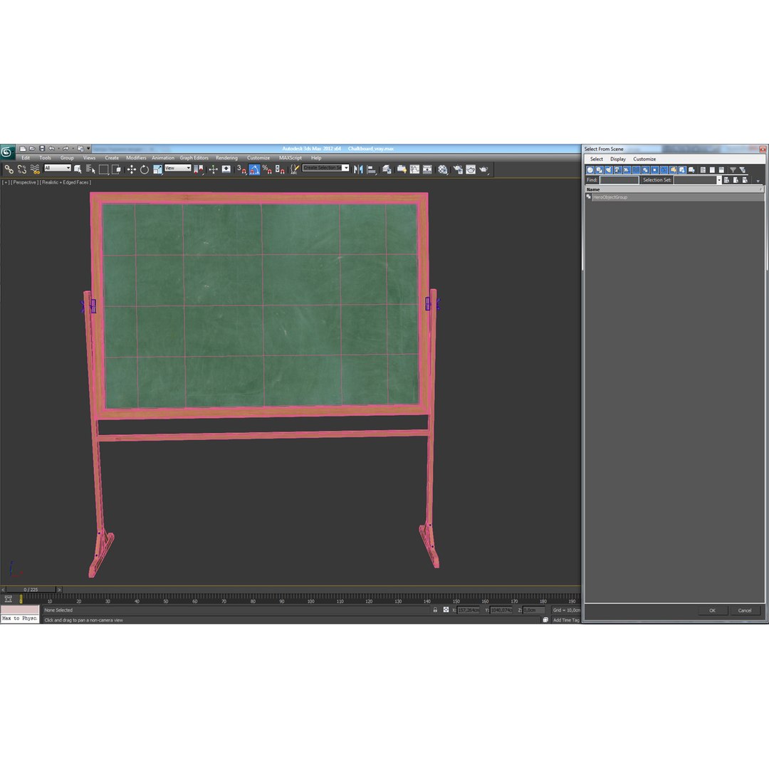3d chalkboard board model
