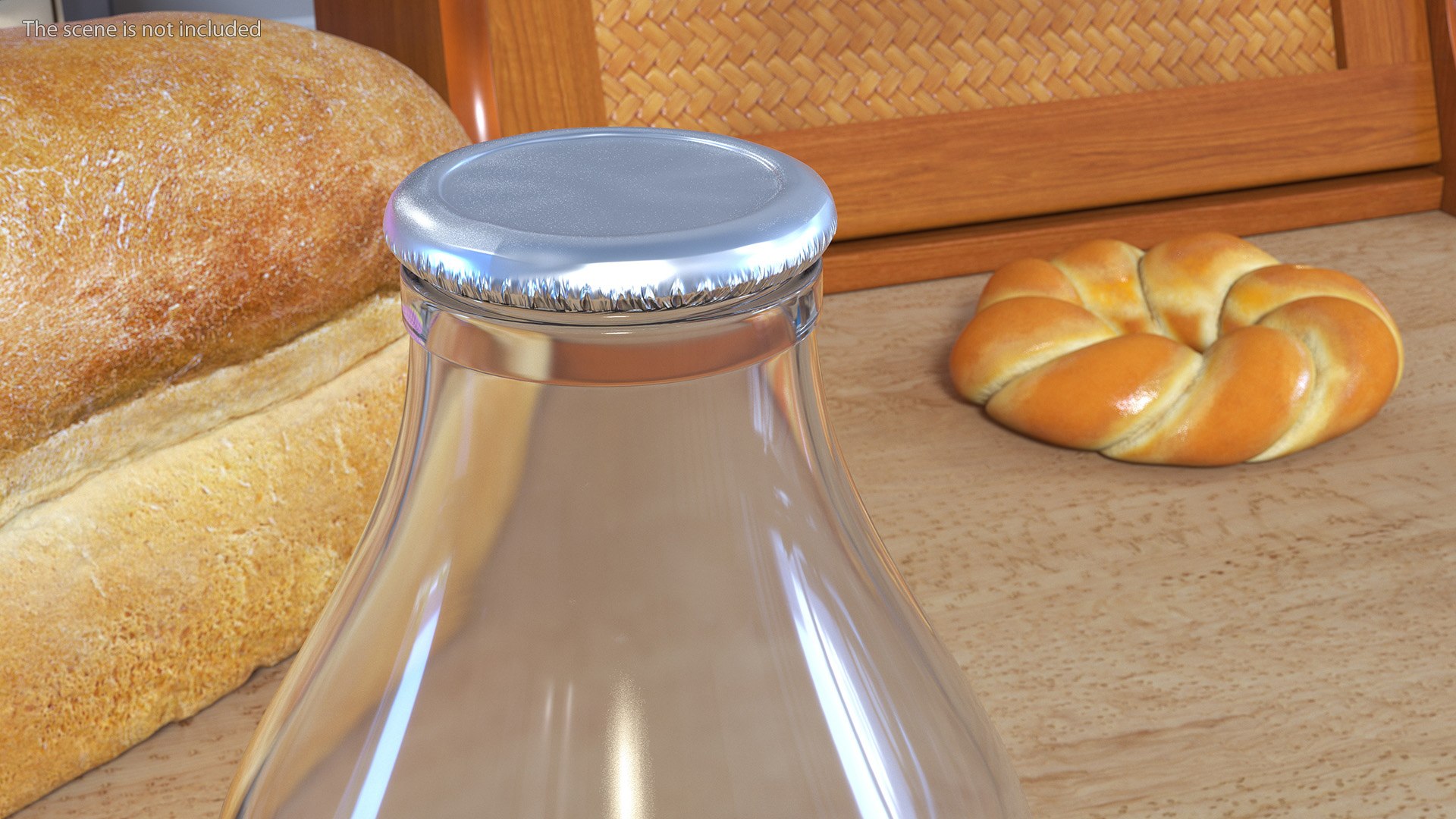 Opened Bottle Of Whole Milk With Foil Cap 3D Model - TurboSquid 2205366