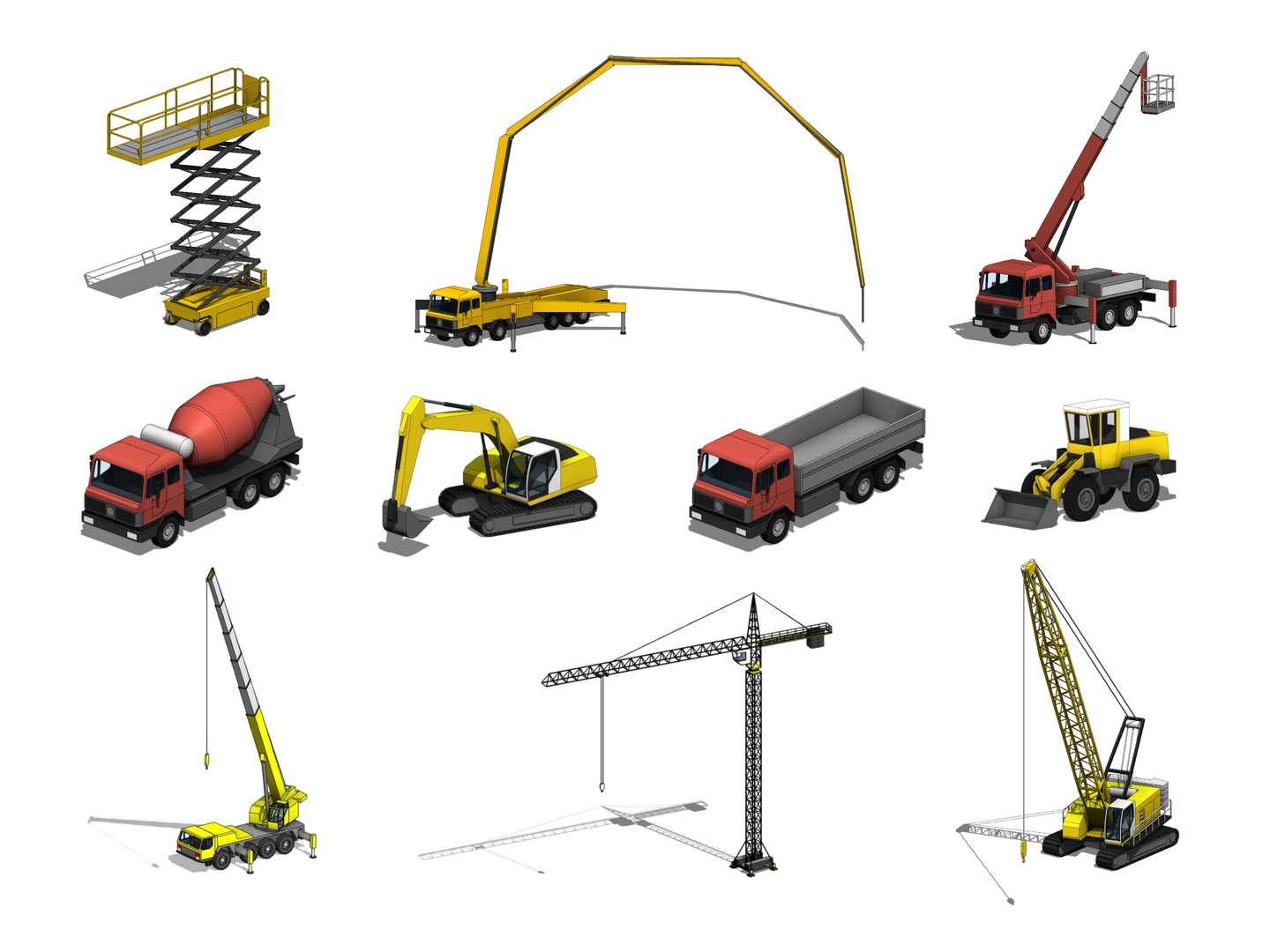 건설 중장비 팩 - Revit 제품군 컬렉션 3D 모델 - TurboSquid 1814187