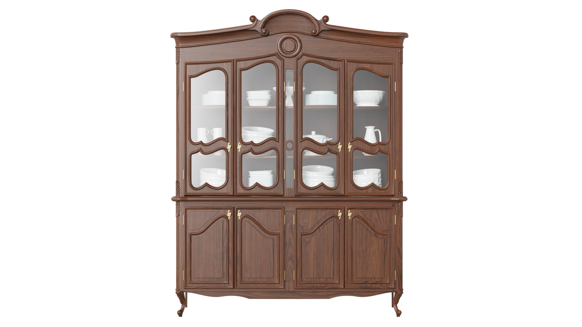 Classic Style Display Cabinet 1400 3D Model - TurboSquid 2329934