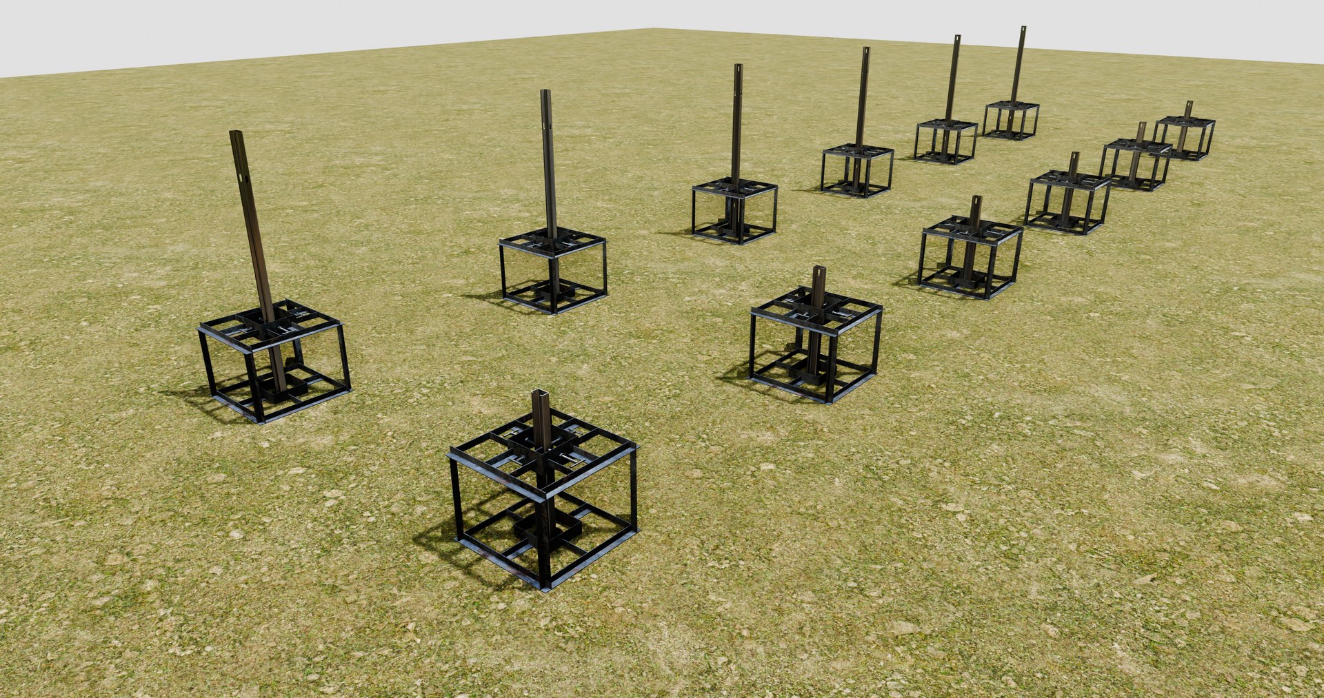 3D Solar Energy - Ground Mounting System Installation Animation ...