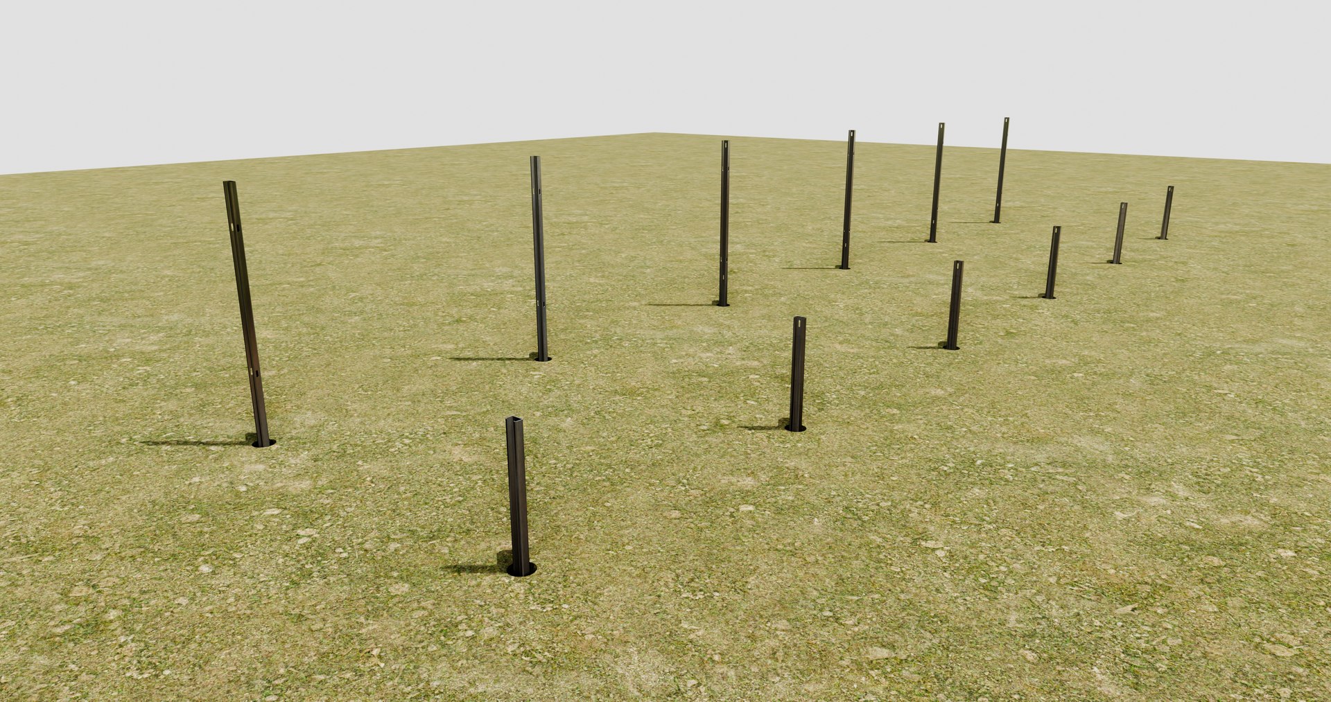 3D Solar Energy - Ground Mounting System Installation Animation ...