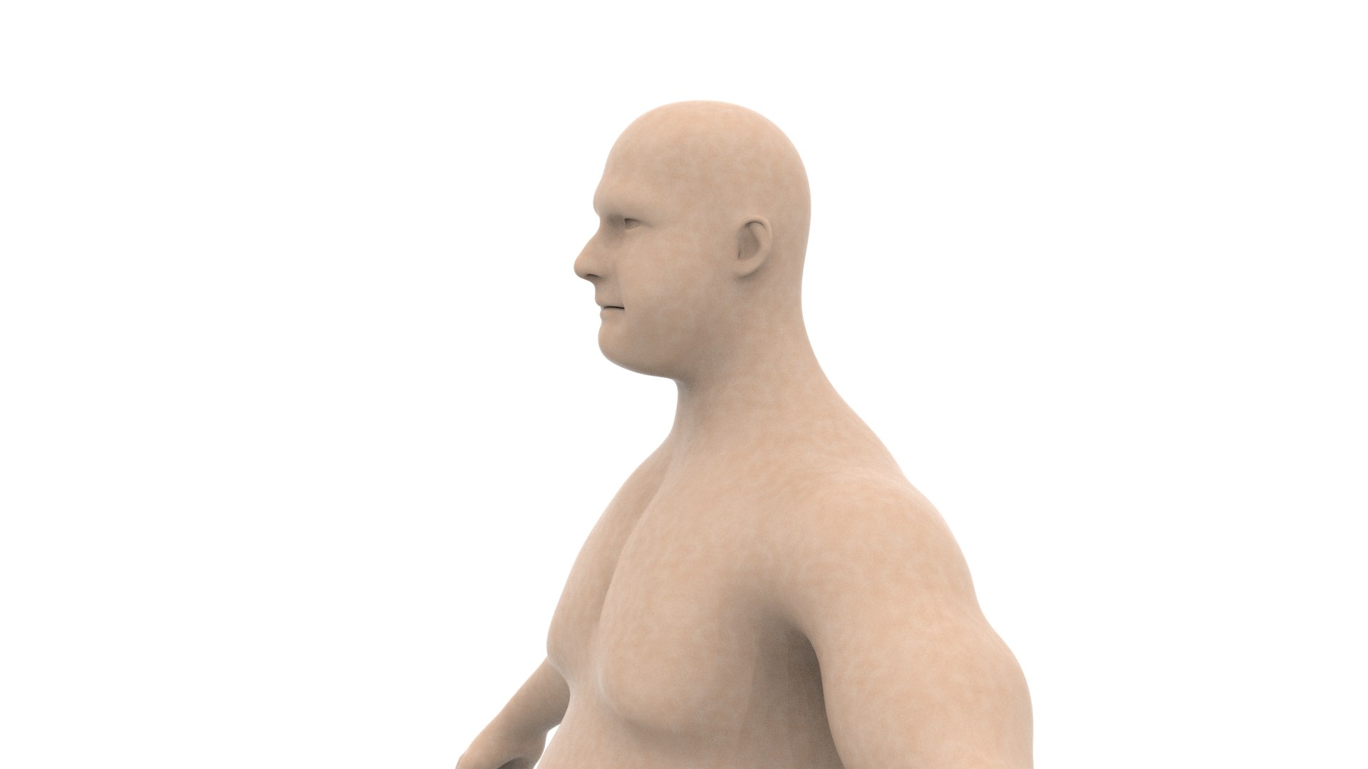Chubby Male 3D Model - TurboSquid 1968365