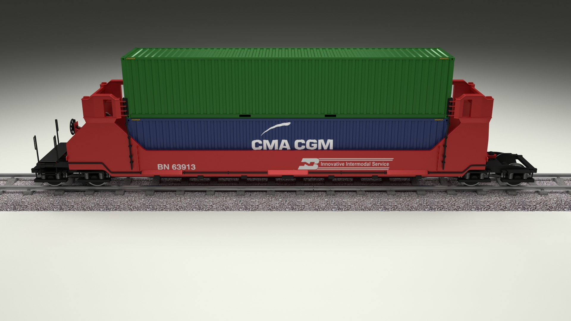 3d Train Car Containers