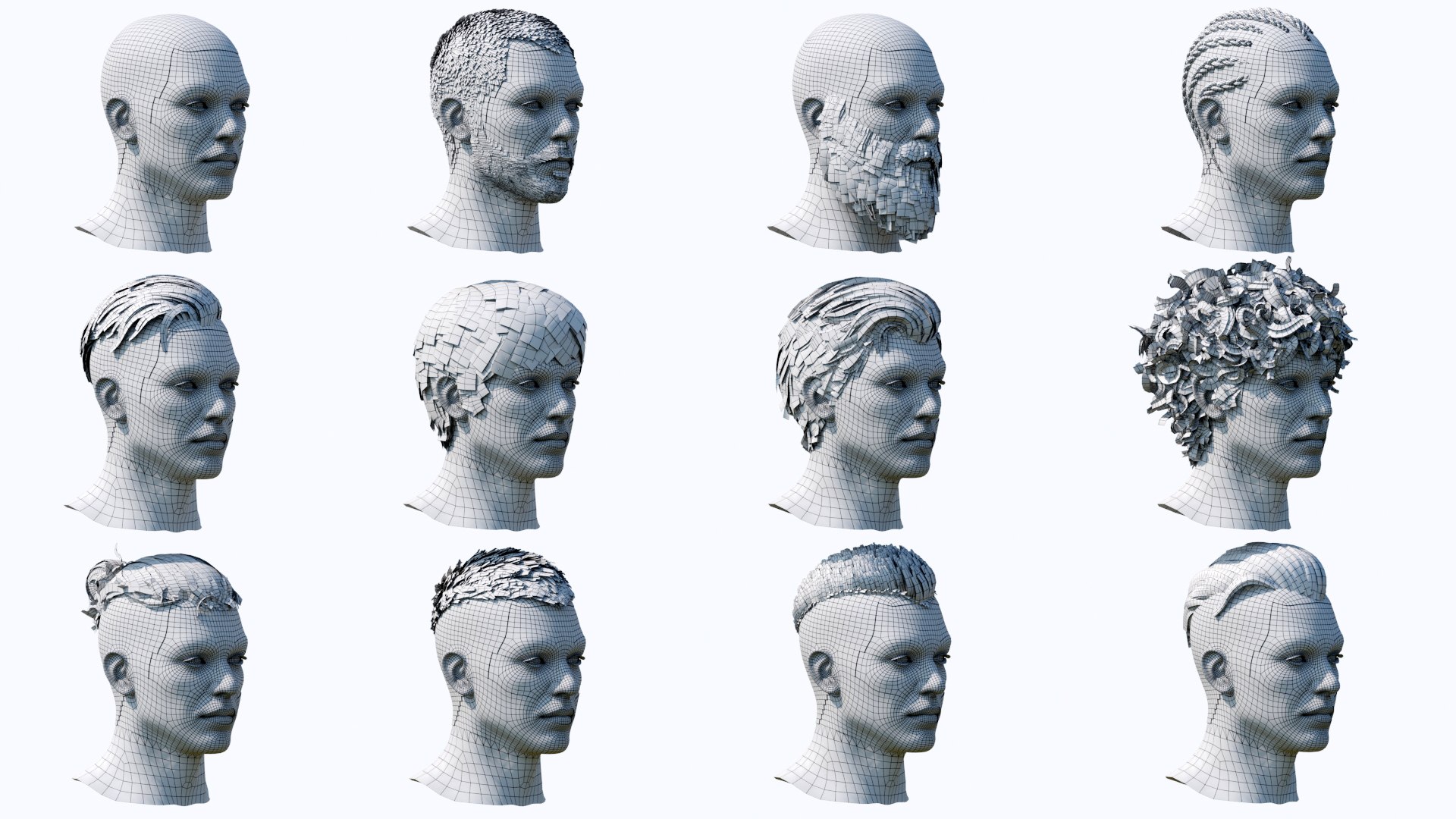 3D Hairstyles - TurboSquid 2390197