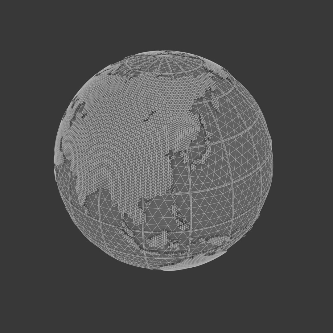 Globe meridians continents 3D model - TurboSquid 1271207