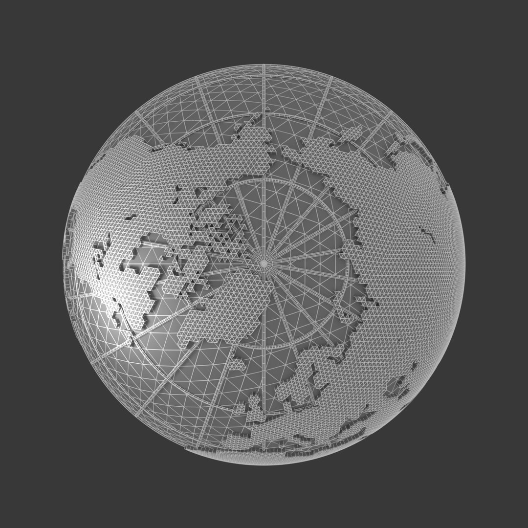 Globe meridians continents 3D model - TurboSquid 1271207