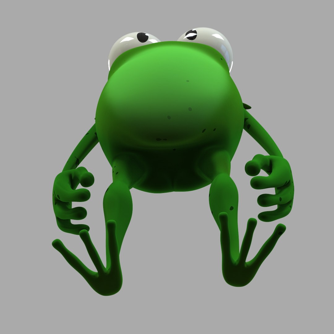 3d Foggy Frog Cartoon