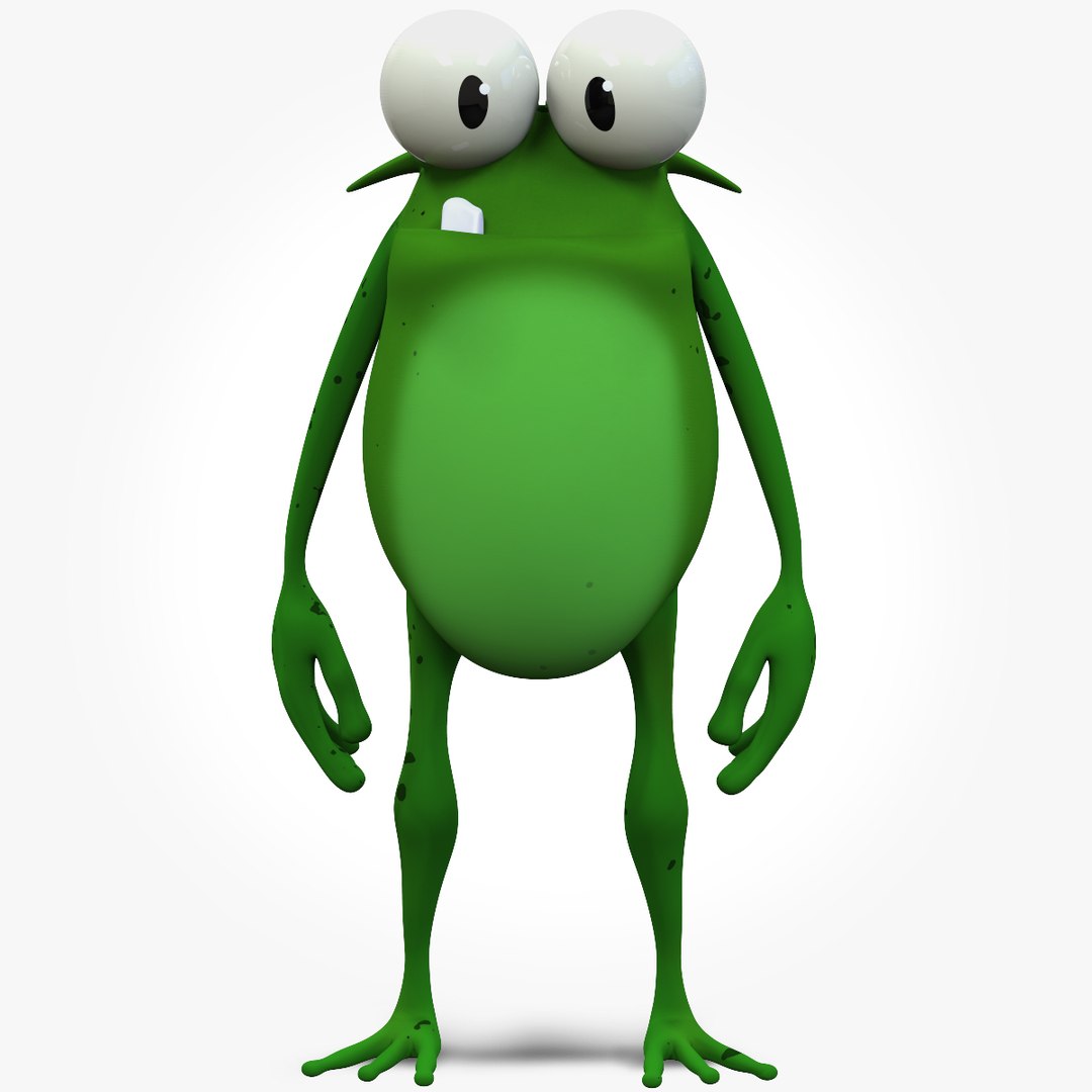 3d Foggy Frog Cartoon