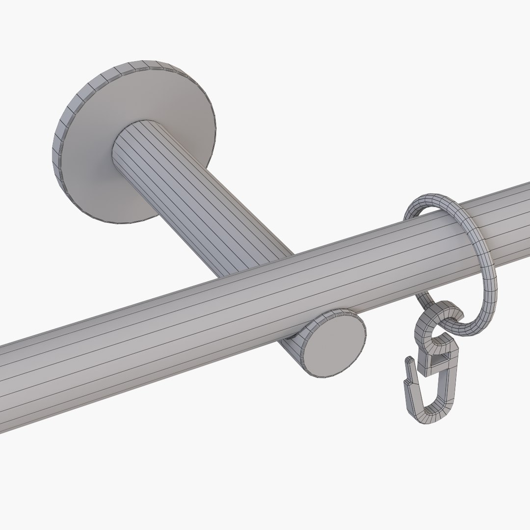 3d Model Contemporary Curtain Rod