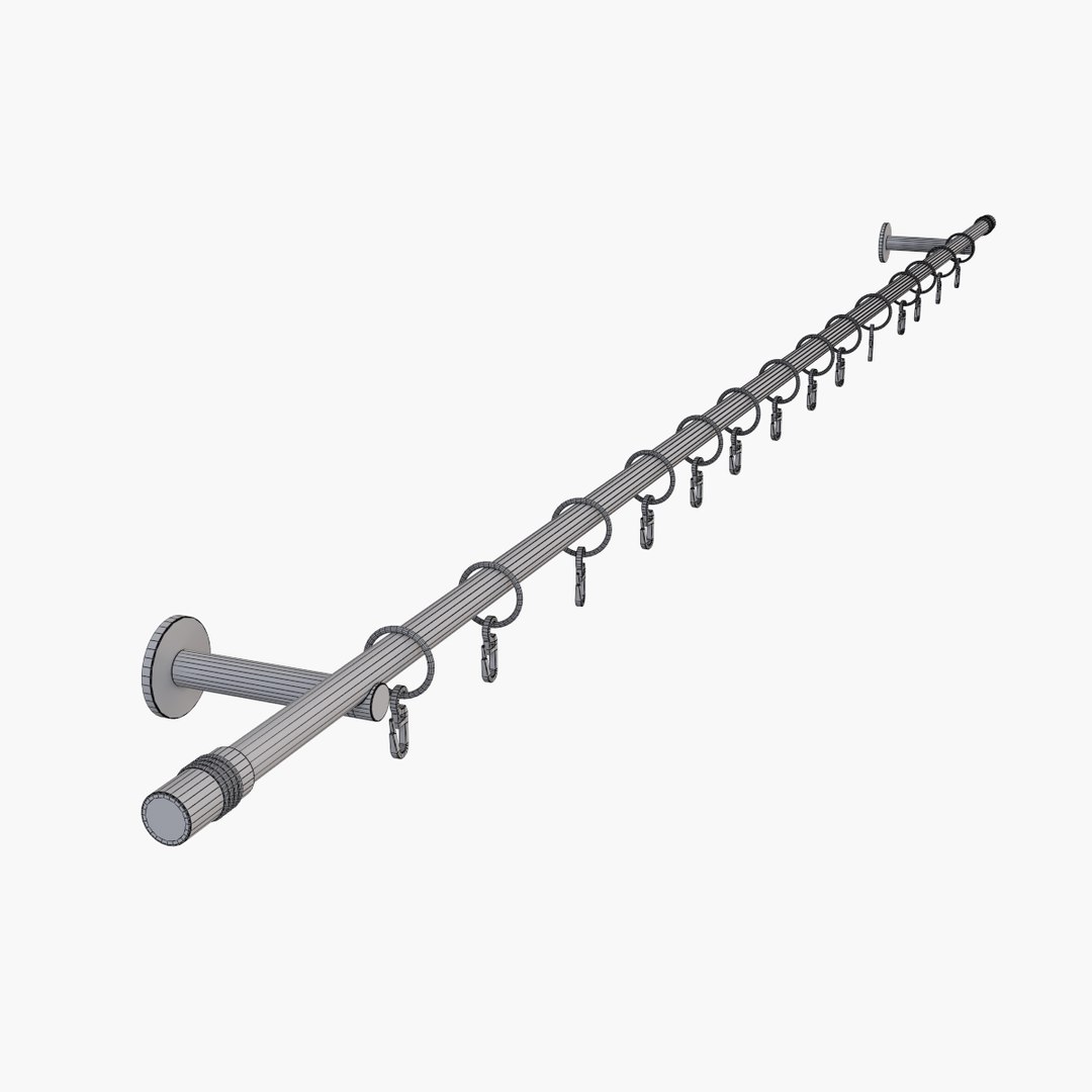 3d Model Contemporary Curtain Rod