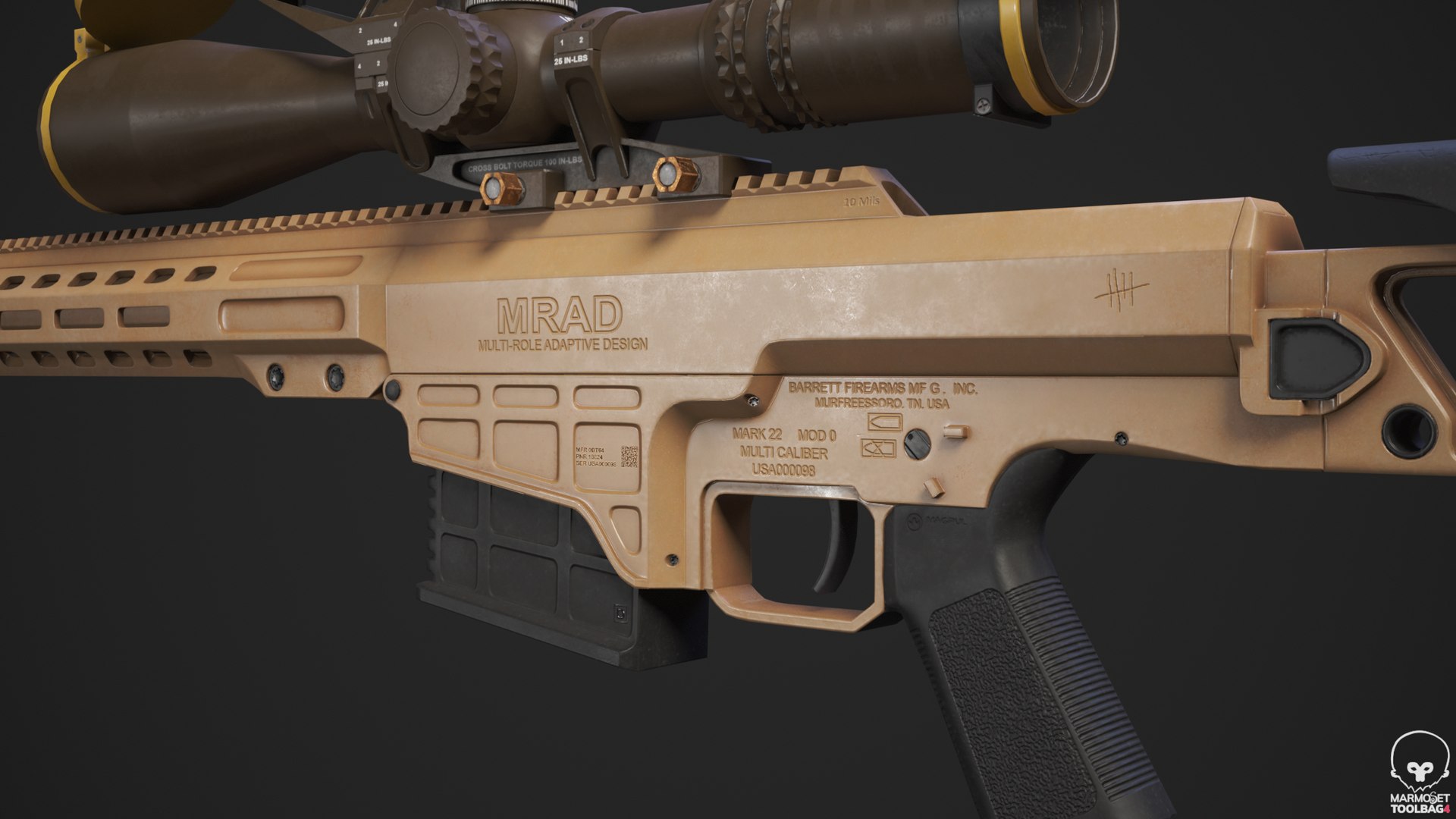 Barrett MK22 3D - TurboSquid 2048292