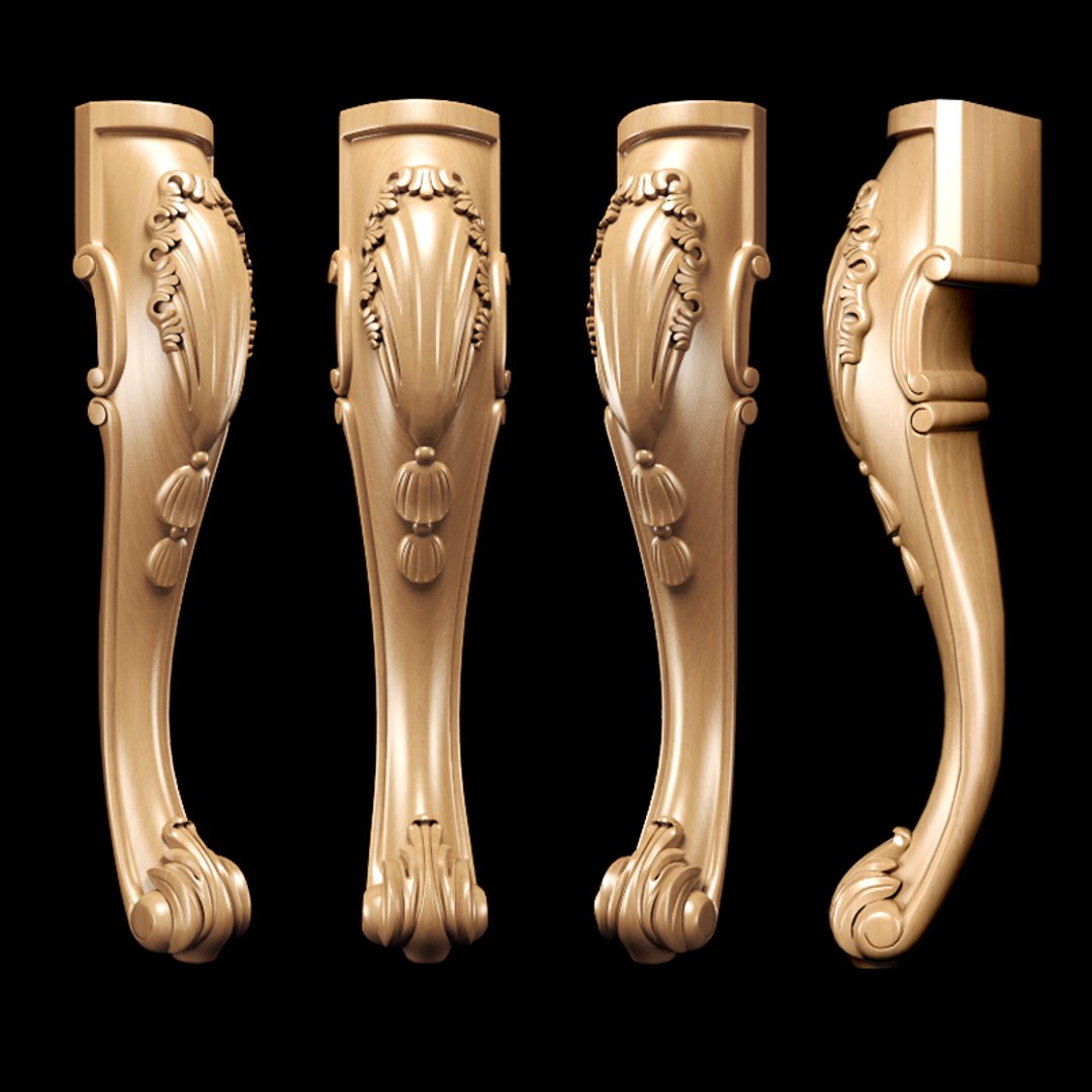 3D Model Carved Classicism Leg - TurboSquid 1558202
