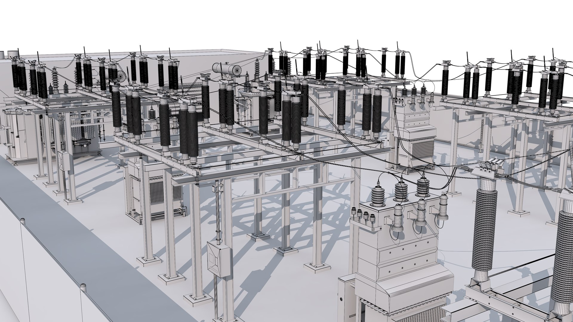 Electrical Substation Scene Model - TurboSquid 2272869