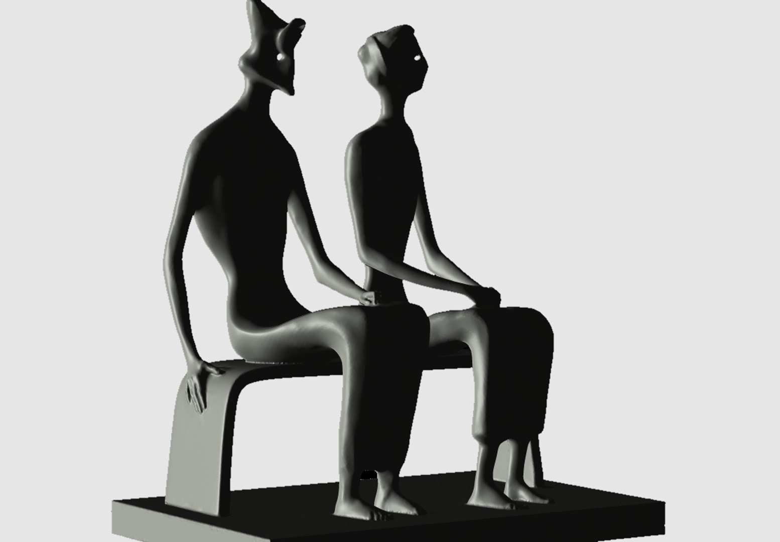 3D King Queen Sculpture Henry Model - TurboSquid 1438363