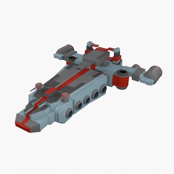 Low-poly spaceship 3D model - TurboSquid 2043079