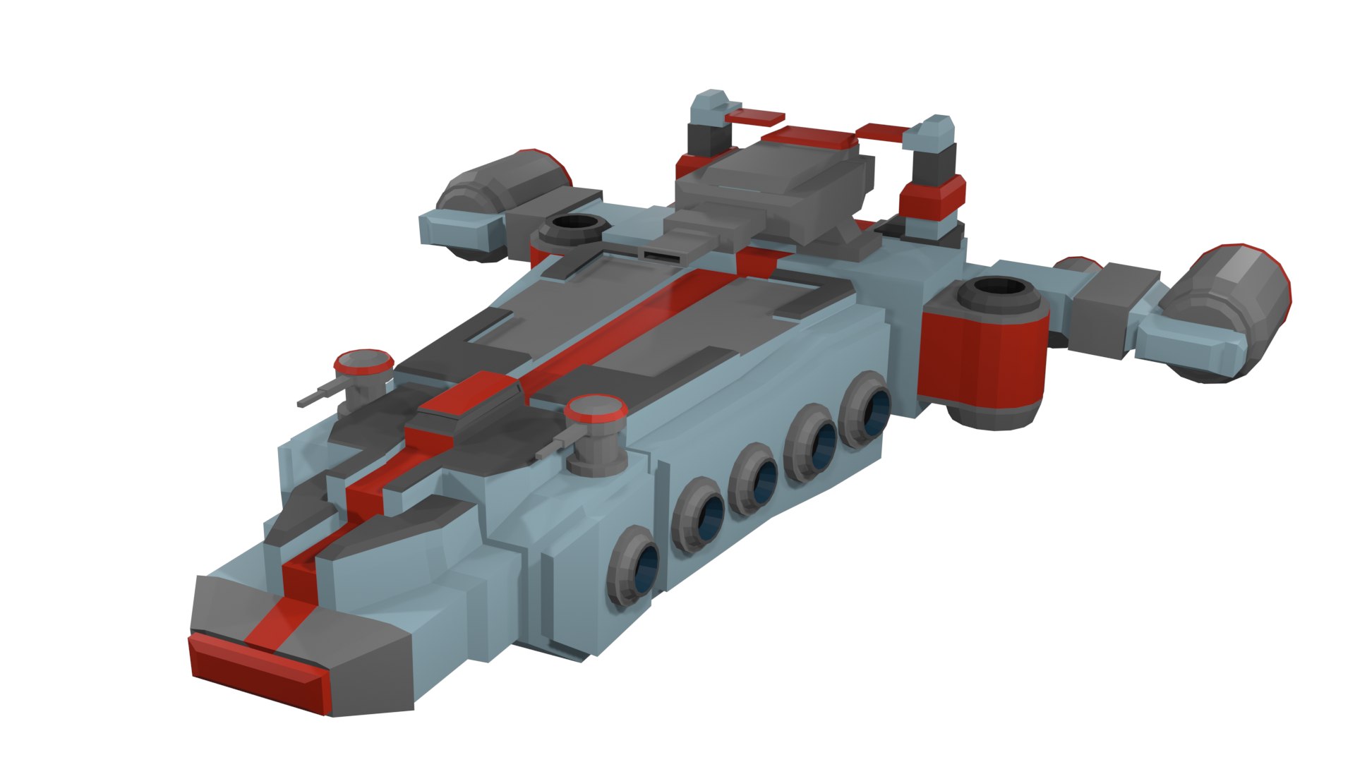Low-poly spaceship 3D model - TurboSquid 2043079