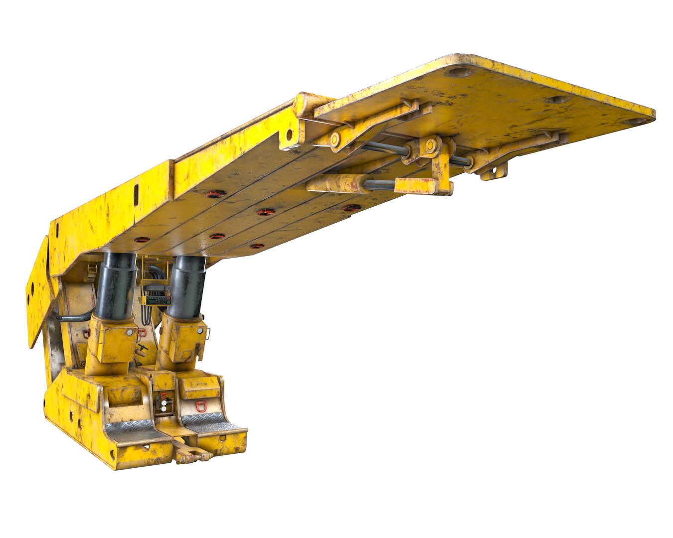 3D Longwall Mining Roof Support Low-poly 3D Model - TurboSquid 2109845