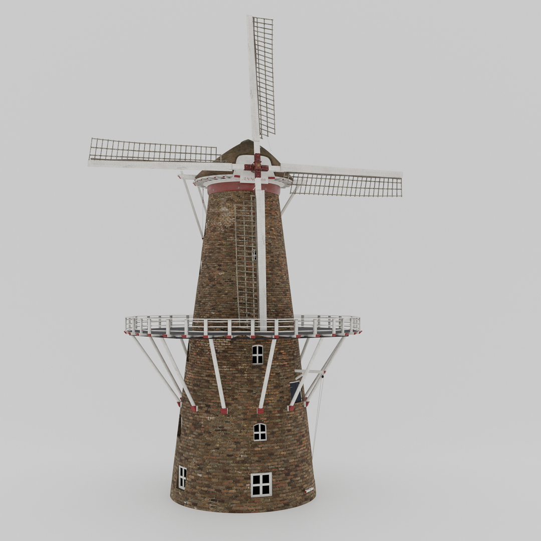 3D Windmill Architecture - TurboSquid 1685000