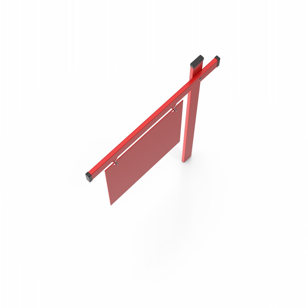 3D Red Real Estate Signboard For Rent - TurboSquid 2183797