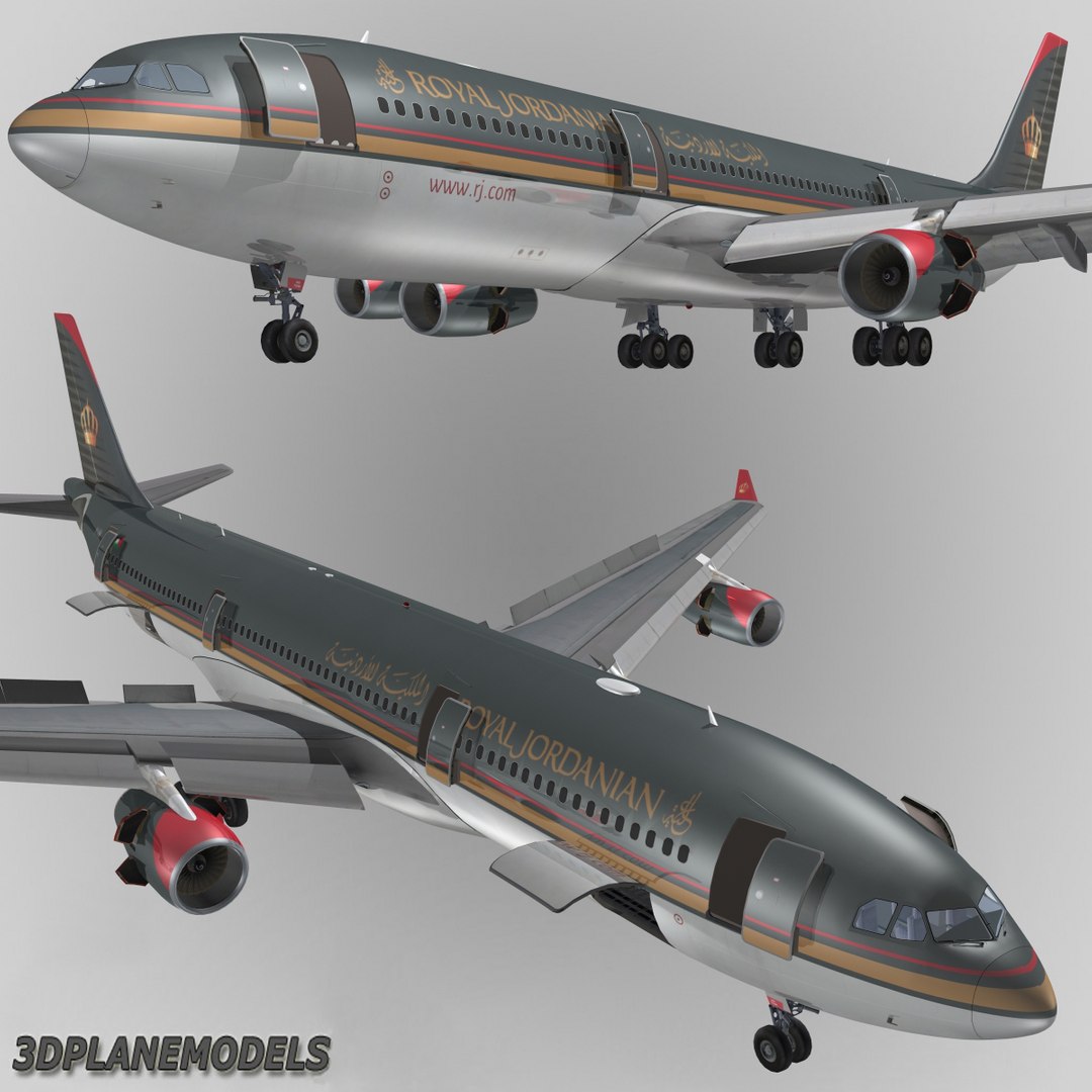 3d model airbus a340-200