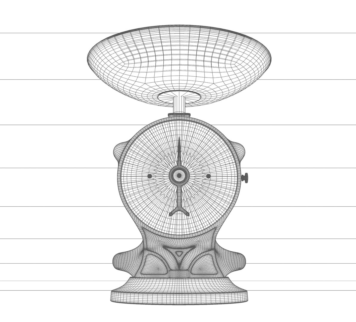 Vintage Cast Iron Weighing Scale 3D model - TurboSquid 2045826