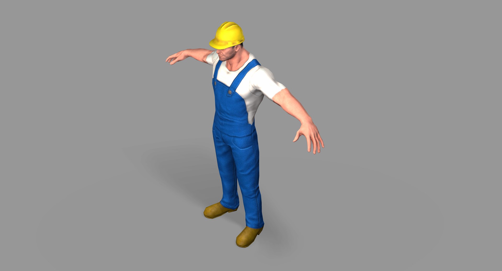 Rigged worker 3D model - TurboSquid 1312435