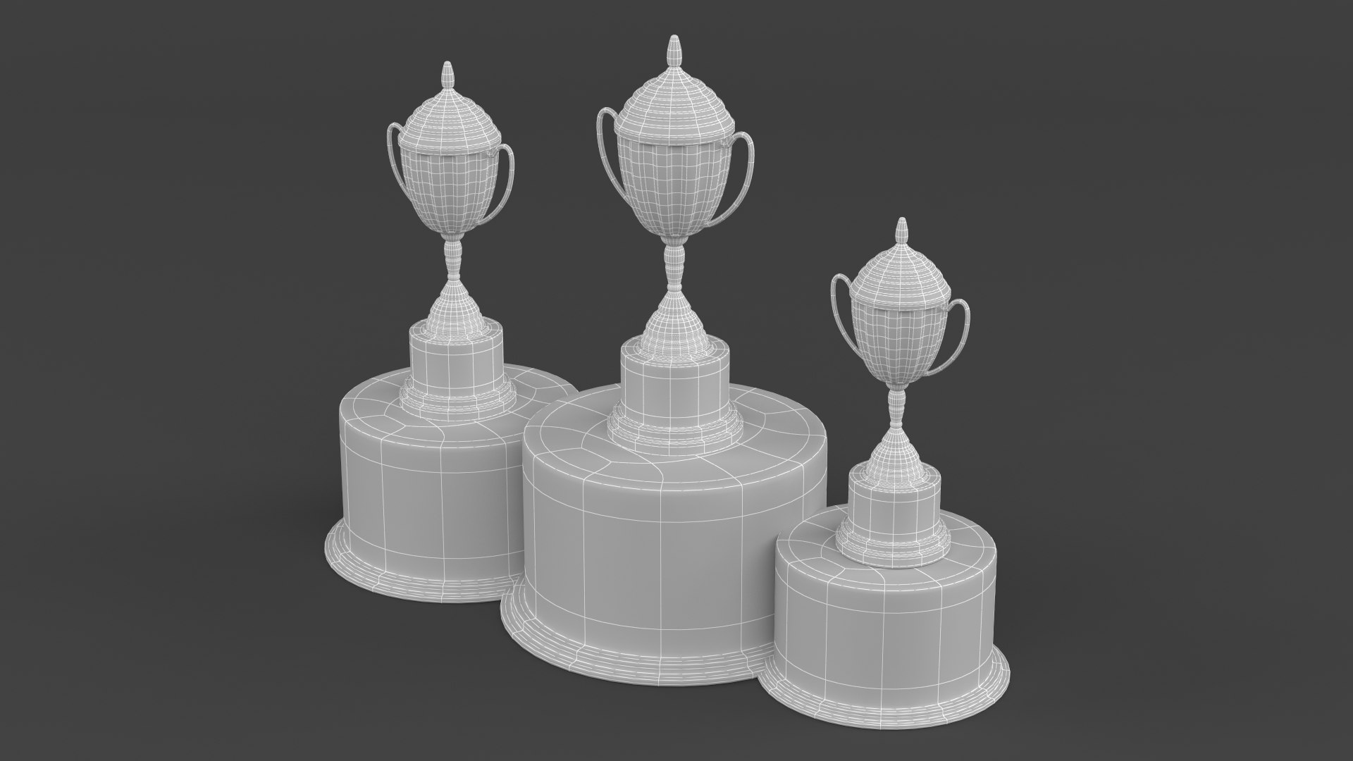 3D Trophy Cups model - TurboSquid 2107098